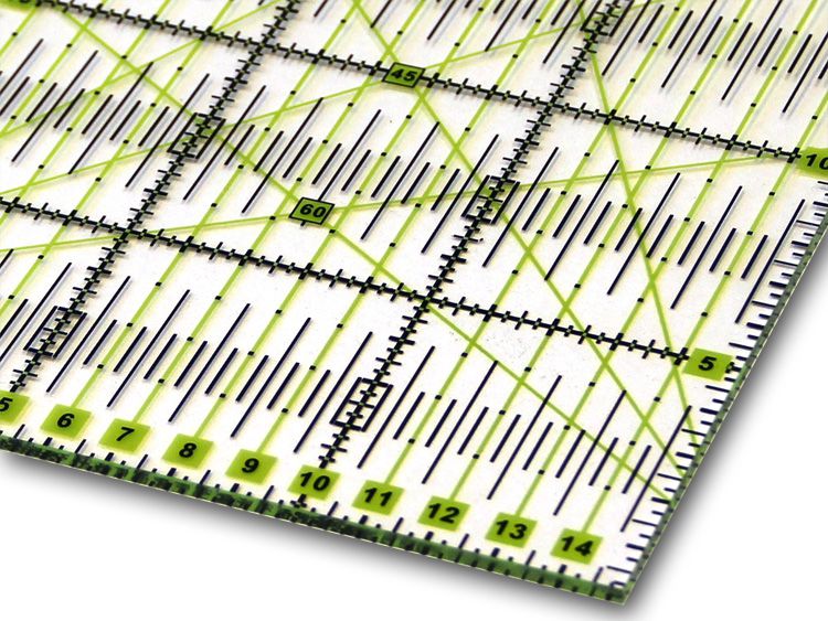 Patchwork-Lineal 15x15cm aus Polyacryl | 1052